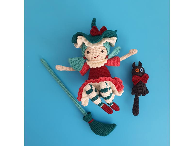 Alice the Witch Crochet Pattern | Amigurumi Crochet | PDF pattern