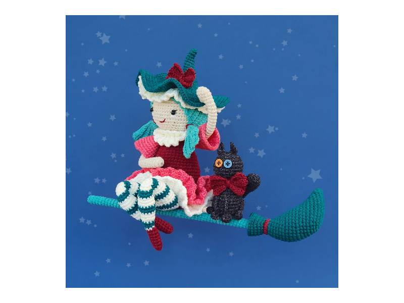 Alice the Witch Crochet Pattern | Amigurumi Crochet | PDF pattern
